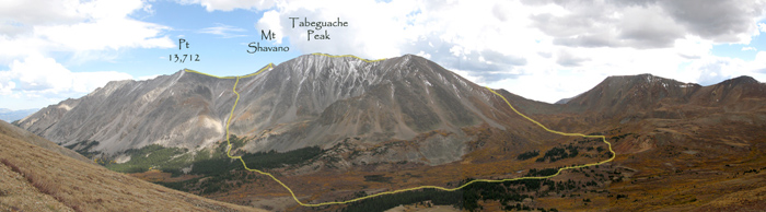 Tabeguache Peak and Mt Shavano